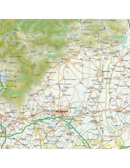 Mappa della provincia di Pordenone jpg scala 1:200.000